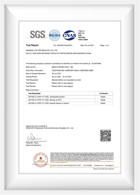 FLEXITANK - Циндао LAF Technology Co., Ltd.